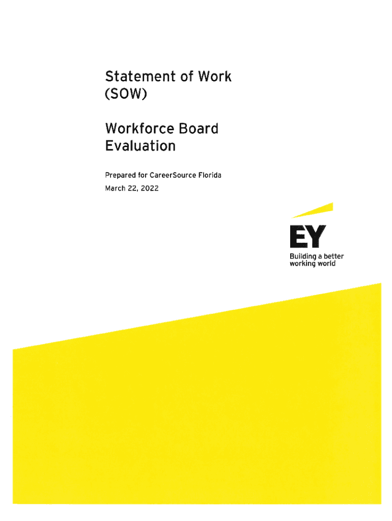Fillable Online Statement of Work. Workforkforce Board Evaluation ...