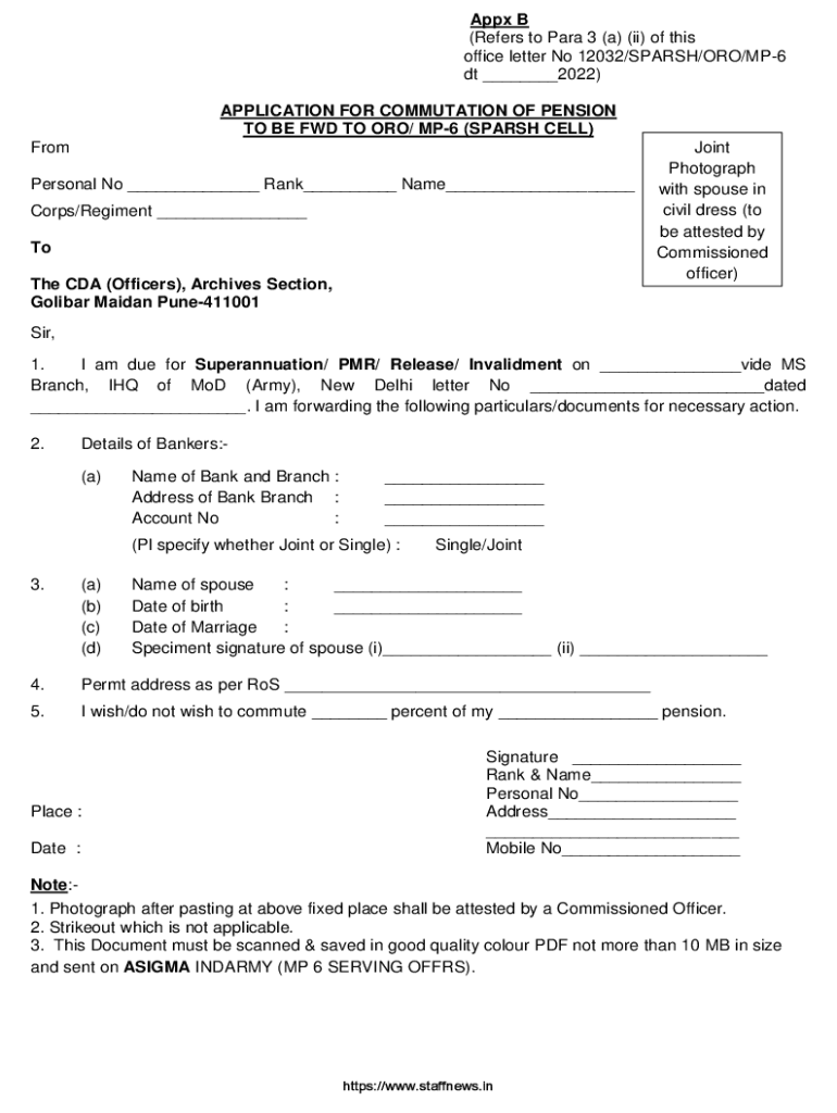 Fillable Online 14. All India Services (Commutation of Pensions ...