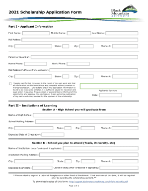 Fillable Online chs helenaschools Scholarship Application Form for 2021 ...