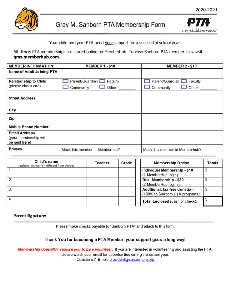 Fillable Online Access your PTA Membership Card - MemberHub Help Center ...
