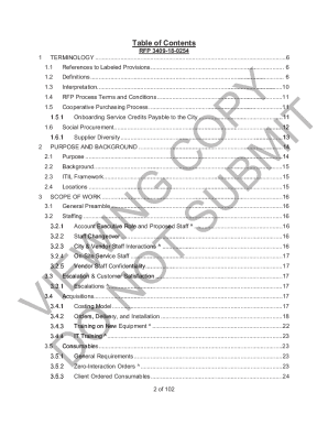 Fillable Online Table of Contents - City of Toronto Fax Email Print ...