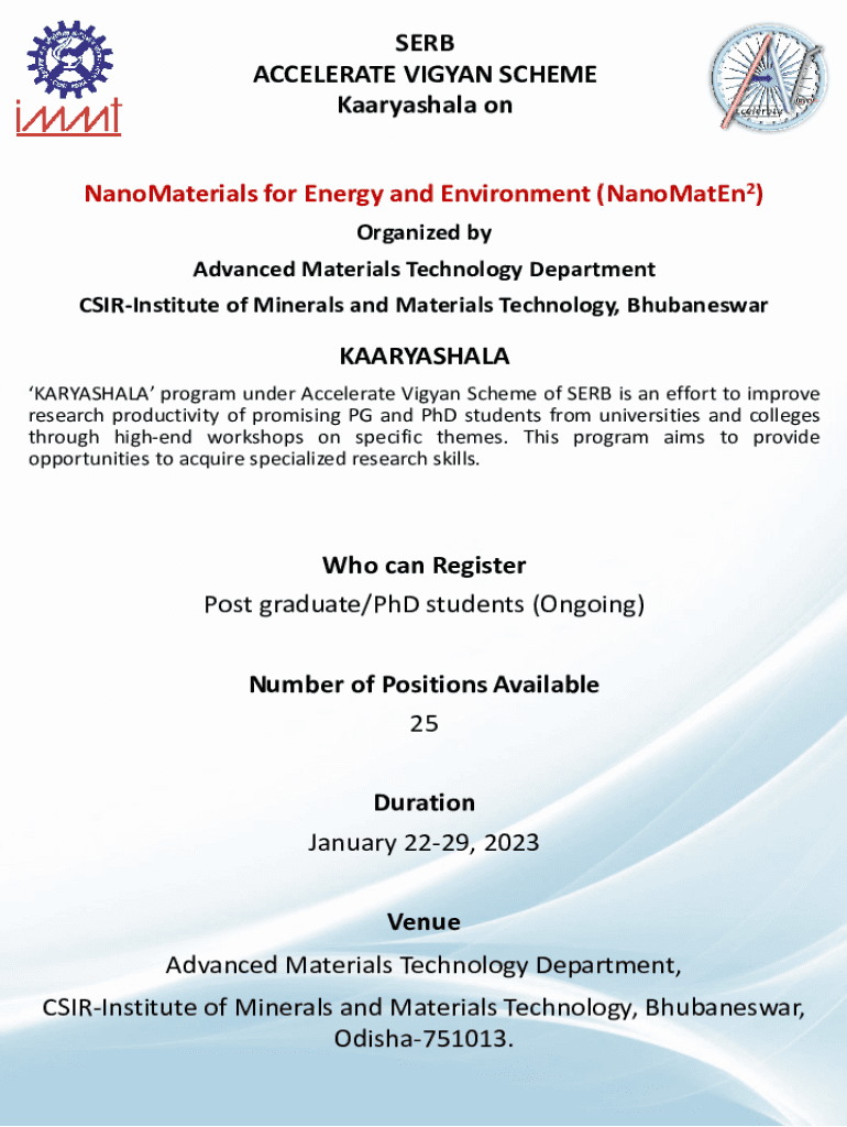 Fillable Online 'Accelerate Vigyan'Aggregating skill development in S&T ...