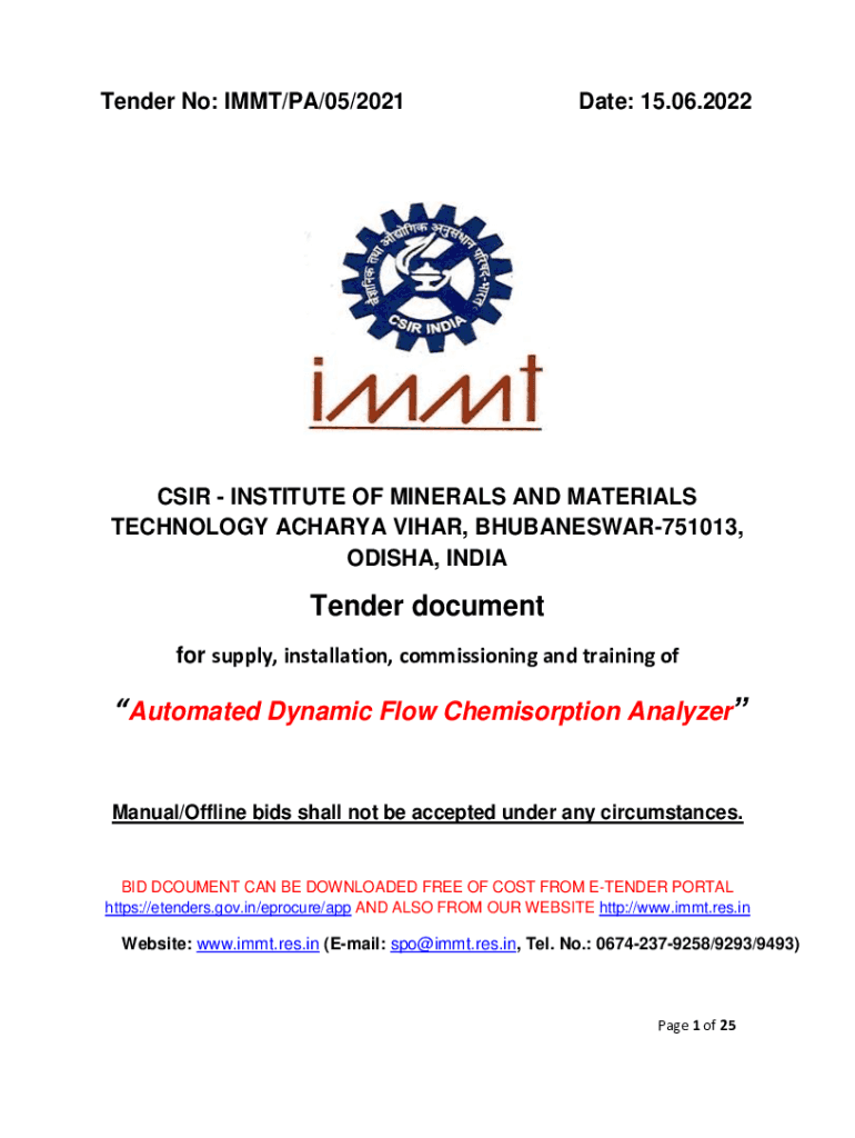 Fillable Online Institute of Minerals and Materials Technology ...