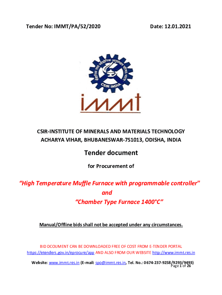 Fillable Online High Temperature Muffle Furnace with programmable ...