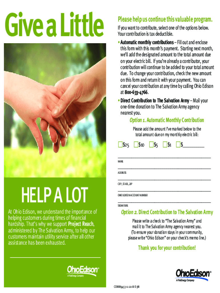 Fillable Online 2020-11 Give a Little Help a Lot Fax Email Print ...