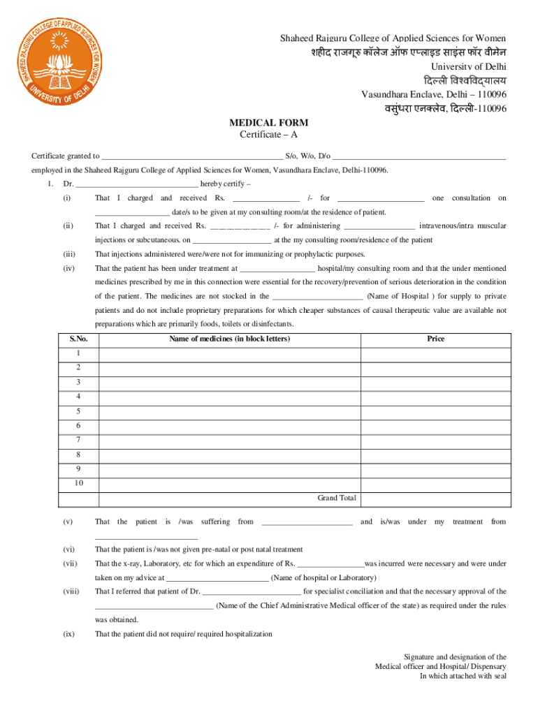 Fillable Online Medical Form.pdf Fax Email Print - pdfFiller