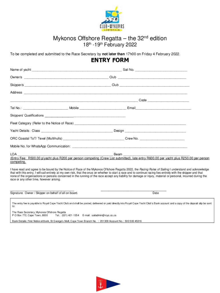 Fillable Online Rolex Giraglia returns to its original format for 69th edition Fax Email Print ...