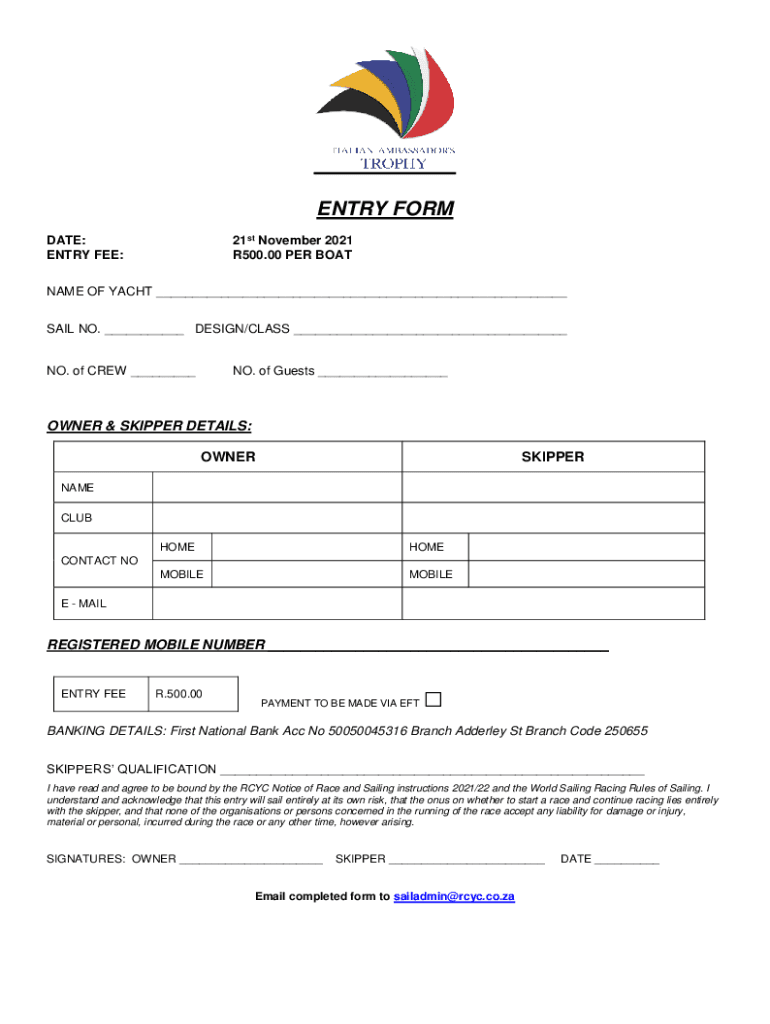 Fillable Online Italian Ambassador's Race Start times Fax Email Print - pdfFiller