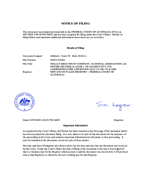 Fillable Online Affidavit - Form 59 - Rule 29.02(1) - NOTICE OF FILING ...