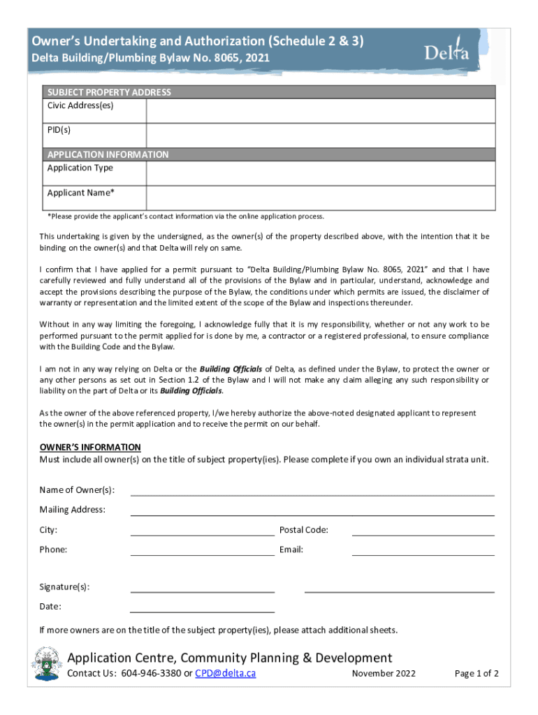 Fillable Online Schedule E-2, owner's and tenant's undertaking letter ...