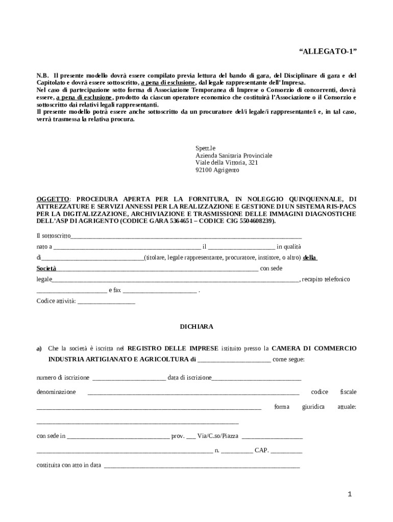 gara con procedura aperta per l'affidamento di un Doc Template | pdfFiller