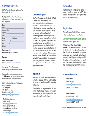 Fillable Online PCQI for Human Food Classes. - Food Safety Training ...