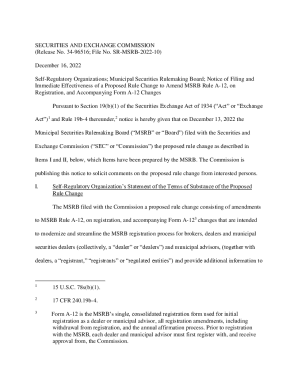 Fillable Online Notice of Filing and Immediate Effectiveness of a ...