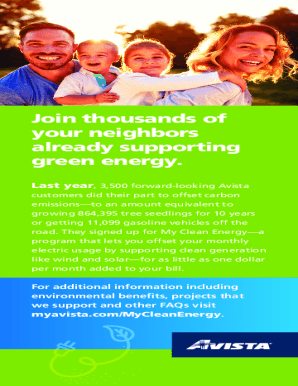 Fillable Online Avista builds on commitment to renewable energy with ...