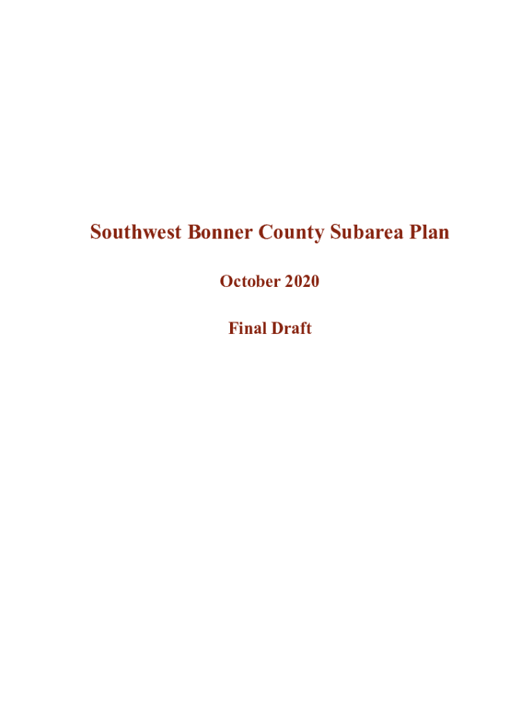 Fillable Online Priest Lake Sub-Area Plan Documents - Bonner County Fax ...