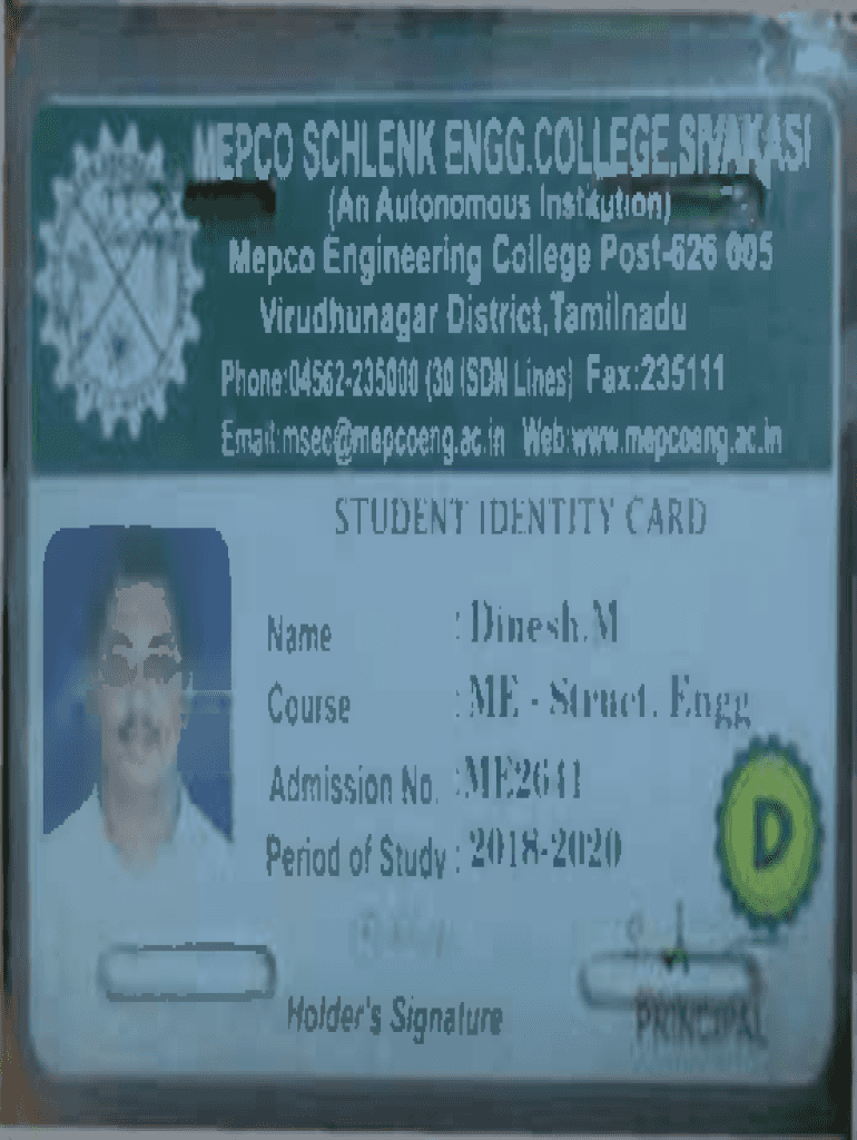 Fillable Online Mepco Schlenk Engineering College Official - Twitter ...