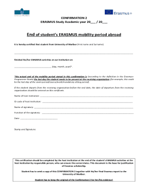 Fillable Online Erasmus+ Learning Agreement - Student Mobility for ...