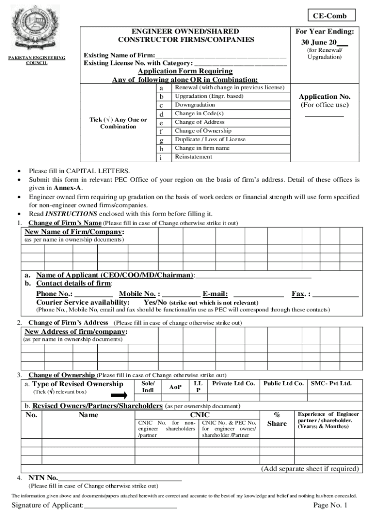Fillable Online pec org Up-Gradation Pec FormPDFNotary PublicBanks ...