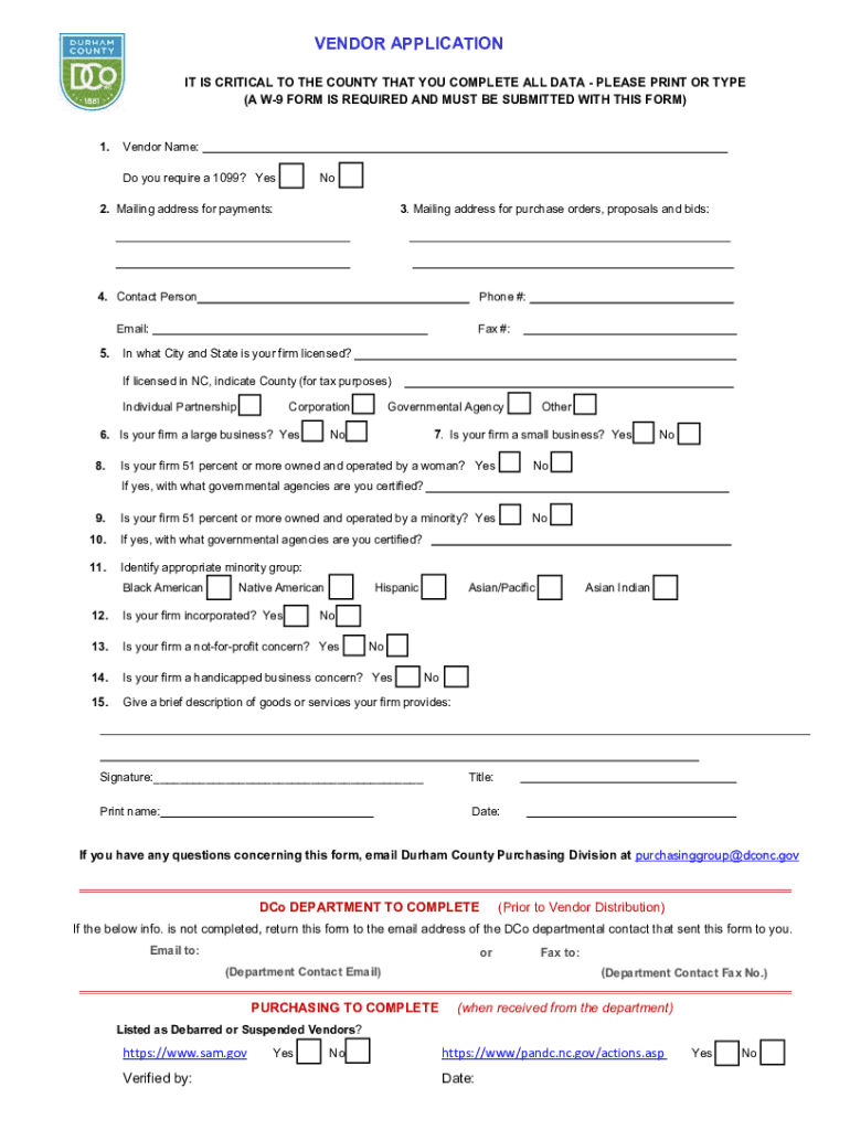 Fillable Online ARPA Request for ProposalsDurham County Fax Email Print - pdfFiller
