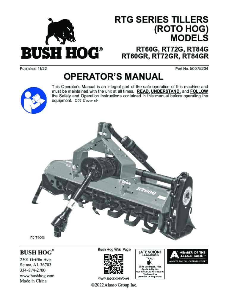 Fillable Online DR ROTO-HOG Power Tiller SAFETY & OPERATING ... Fax ...