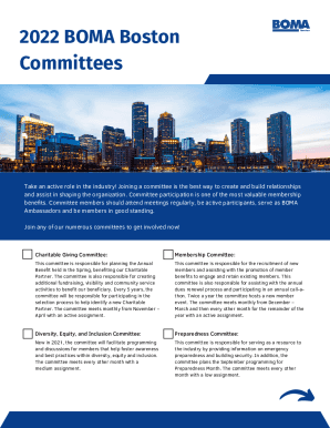 Fillable Online BOMA 2022 Committee Form Fax Email Print - pdfFiller