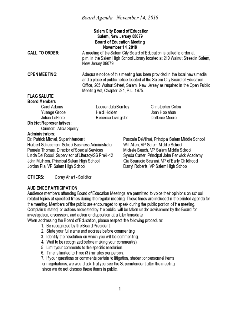 Fillable Online Salem City Board of Education - SharpSchool Fax Email ...