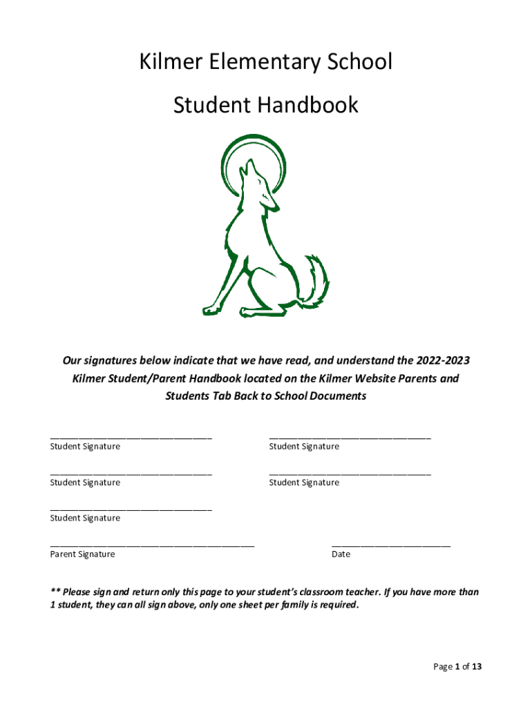 Fillable Online Parent Handbook Kilmer.docx - Cherry Hill Public Schools Fax Email Print - pdfFiller