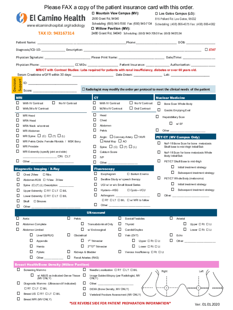Fillable Online org/radiology Fax Email Print - pdfFiller