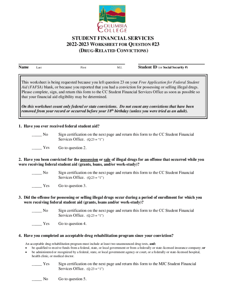 Fillable Online 2022-2023 WORKSHEET FOR QUESTION #23 Fax Email Print - pdfFiller