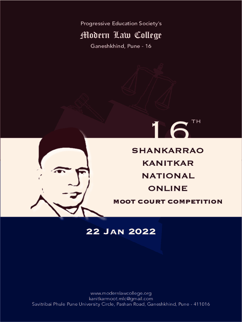 Fillable Online National Moot Court Competition by PES'S Modern Law ...