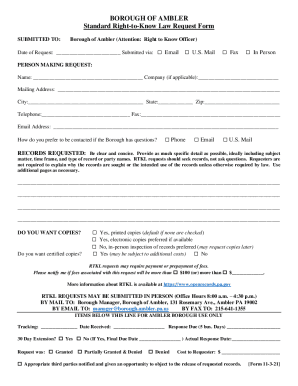 Fillable Online Ambler Borough Police Department - Form left to right ...