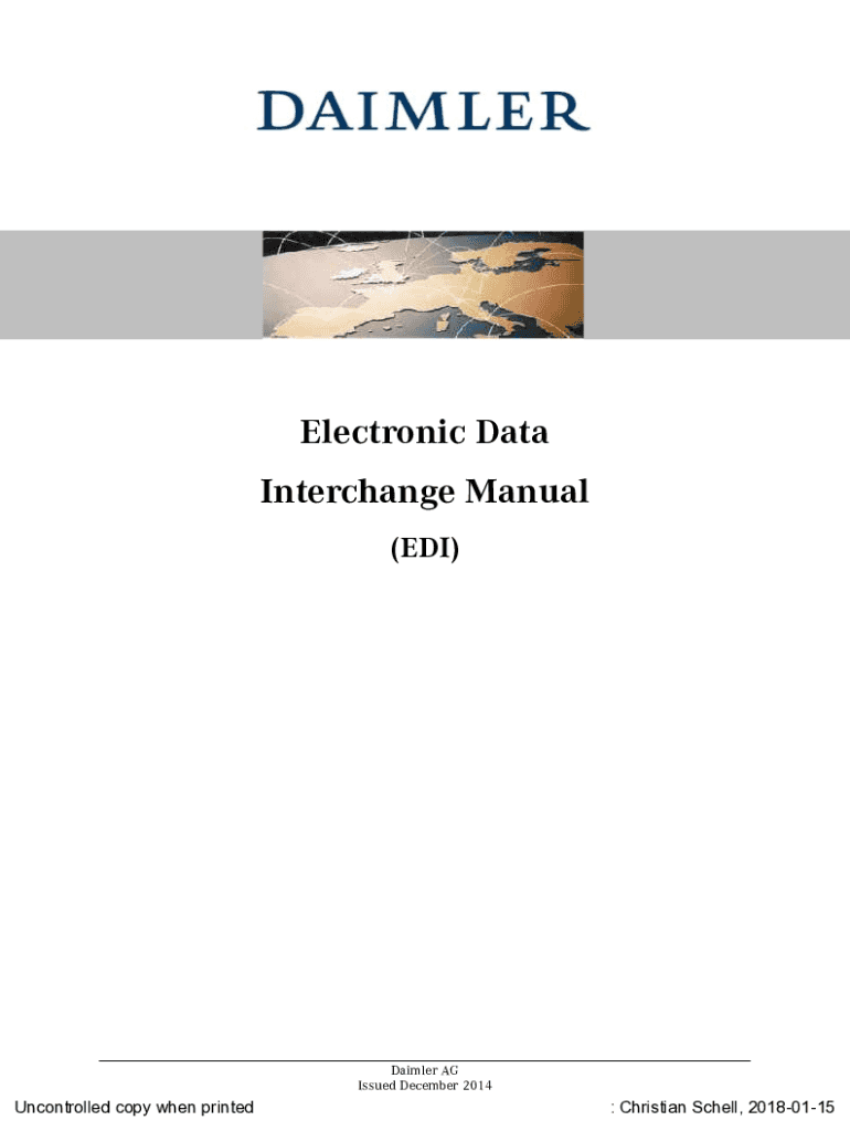 Fillable Online EDI-Parameters for OFTP & VAN-Transmissions of DAIMLER AG Fax Email Print ...