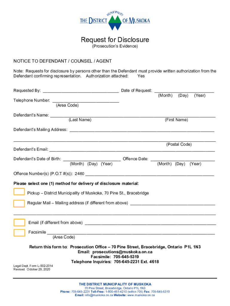 Fillable Online Request for Disclosure hard copy FINAL Fax Email Print ...