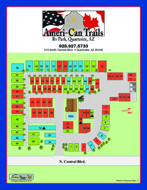 Fillable Online American Trails RV Park, 310 N Central Blvd, Quartzsite ...