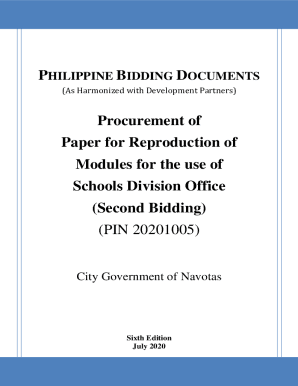 Fillable Online Procurement of Paper for Reproduction of Modules for ...