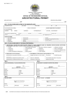 Fillable Online Architectural Permit for building permit - ####### NBC FORM ... Fax Email Print ...