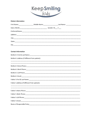Fillable Online PATIENT INFORMATION SHEET - Human Performance and ... Fax Email Print - pdfFiller