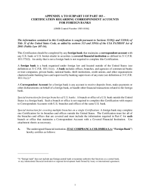 Fillable Online APPENDIX A TO SUBPART I OF PART 103- U.S. Bank Fax ...