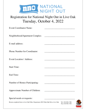 Fillable Online National Night Out events connect St. Louis area ...