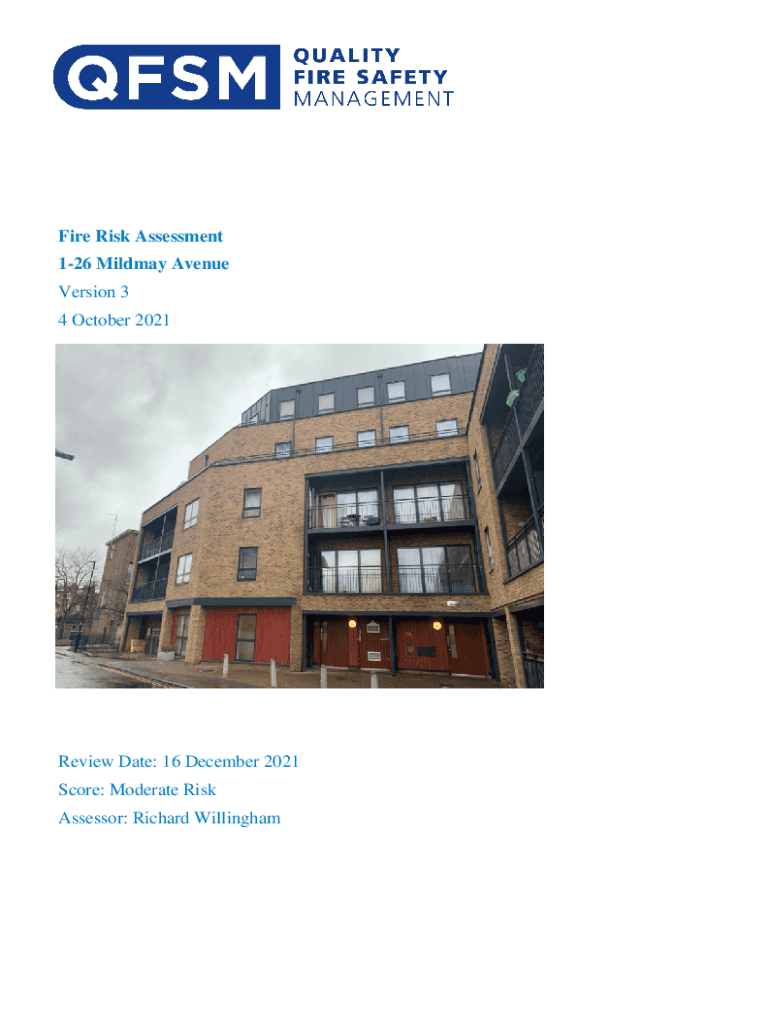 Fillable Online Church - Fire risk assessment form Fax Email Print ...