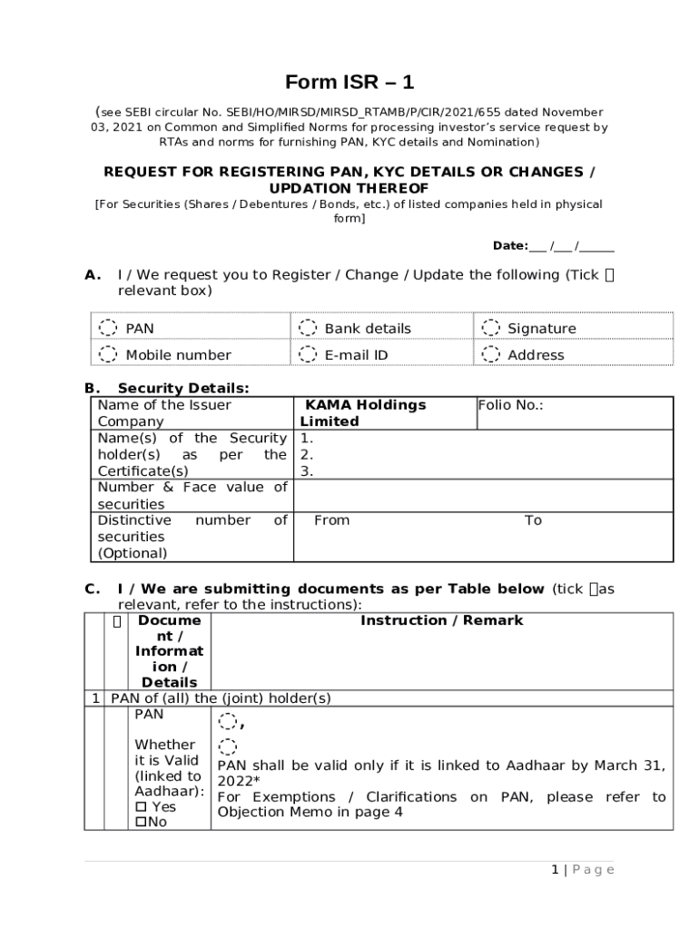 ISR1 - kamaholdings.com Doc Template | pdfFiller