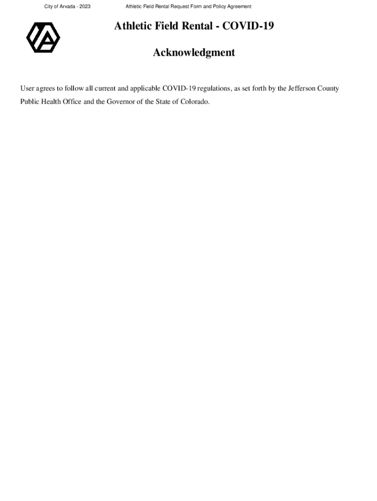 Fillable Online Athletic Field Rental Application & Agreement Form ...