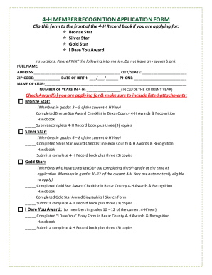 Fillable Online bexar-tx tamu Star Ranks: Bronze, Silver, Gold ...