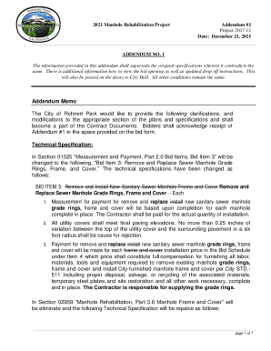 Fillable Online Hays, Kansas ADDENDUM NO. 1 TO THE PROPOSAL Fax Email ...