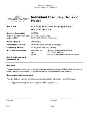 Fillable Online wolverhampton moderngov co Wayleave Framework Agreement ...