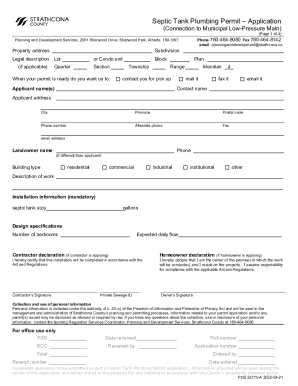 Fillable Online Septic Tank Plumbing Permit - PAPER Fax Email Print ...