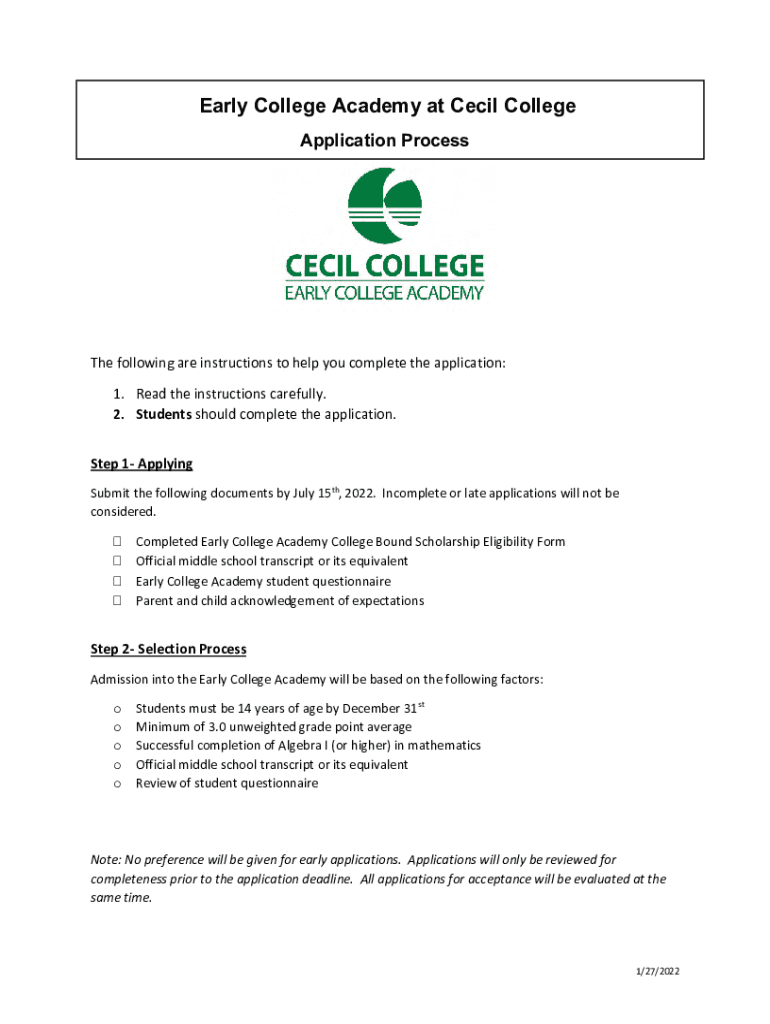 Fillable Online ECA Application Packet for Homeschool Students ...