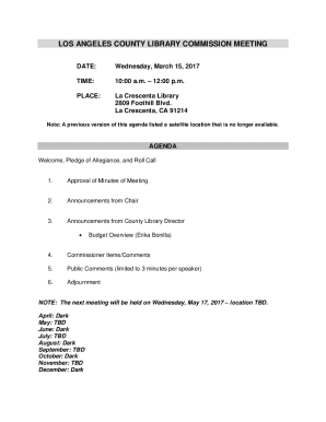 Fillable Online LOS ANGELES COUNTY LIBRARY COMMISSION - LA County Library Fax Email Print ...