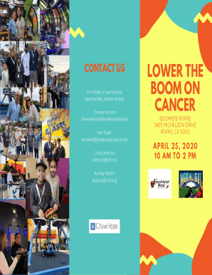 Fillable Online lower the boom on cancer - City of Hope Fax Email Print ...