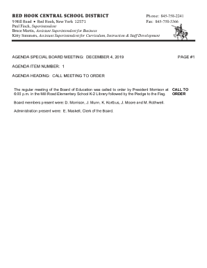 Fillable Online Administration present were: E Fax Email Print - pdfFiller